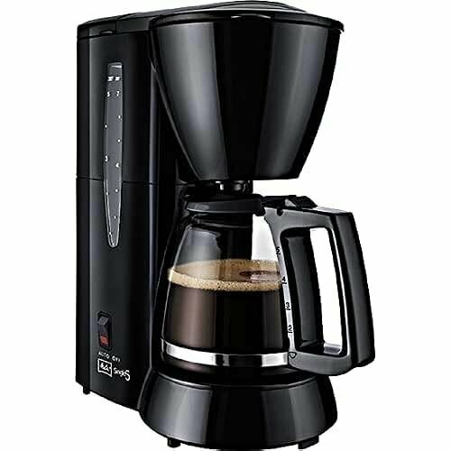 Melitta 720-1 Кофемашина с одним фильтром для кофе, 5 М, друг стеклянного чайника, капля-стоп, автоматическое отключение, черный