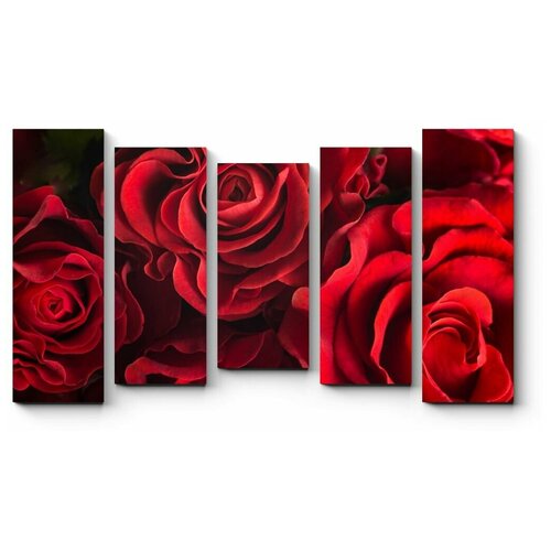 Модульная картина Бархатные розы180x108