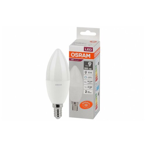 LEDVANCE Лампа светодиодная LED Value LVCLB75 10SW/865 230В E14 10х1 RU OSRAM 4058075579262