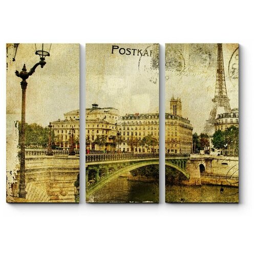 Модульная картина Привет из Парижа100x72
