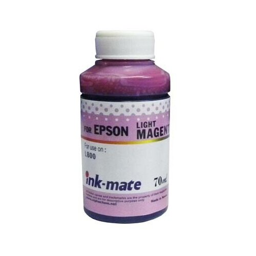 Чернила для epson (t6736 ) l800 (70мл, light magenta, dye) eim-801lm ink-mate
