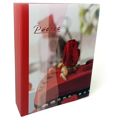 Фотоальбом, альбом для фотографий 10х15, 200 фото, ассорти, красная роза GF 5165