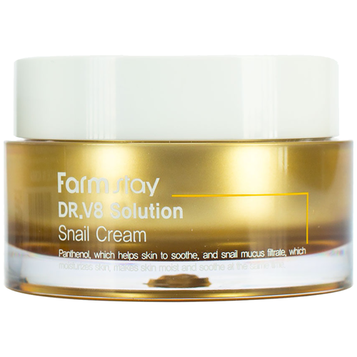 Farmstay DR.V8 Solution Snail Cream крем для лица с муцином улитки, 50 мл