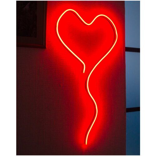 Светильник светодиодный неоновый Воздушный шар сердце, 60х25 см
