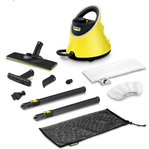 Пароочиститель KARCHER SC 2 Deluxe EasyFix + 5 Turbo насадок 1.513-243-T, желтый/черный