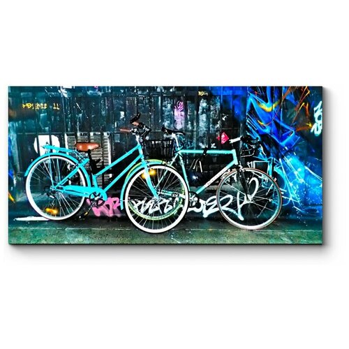 Модульная картина Велосипеды и граффити180x90