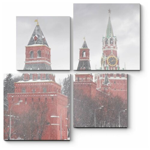Модульная картина Зимняя Москва90x90