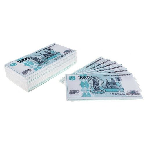 Русма Сувенирные салфетки "1000 рублей", 2-х слойные, 25 листов, 4,5х8,5х16 см