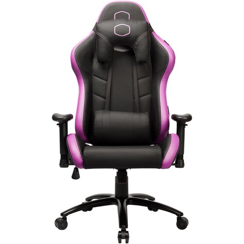 Компьютерное кресло Cooler Master Caliber R2 игровое, обивка: искусственная кожа, цвет: черный/фиолетовый