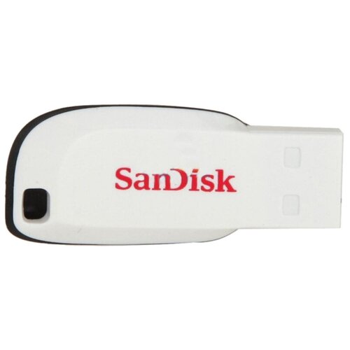 Флешка SanDisk Cruzer Blade 16 ГБ, 1 шт., белый