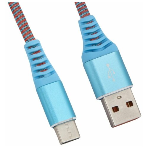 Кабель Liberty Project USB - USB Type-C "Носки", 1 м, голубой