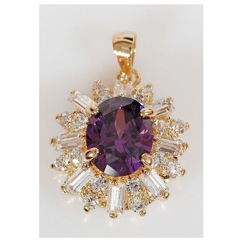 Подвеска Lotus Jewelry, аметист, фиолетовый