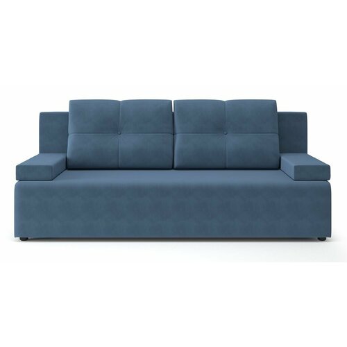 Диван-кровать, раскладной PUSHE Лиссабон New, велюр, синий Balance 784