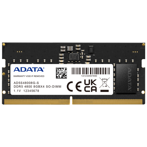 Оперативная память ADATA 8 ГБ DDR5 4800 МГц SODIMM CL15 AD5S48008G-S