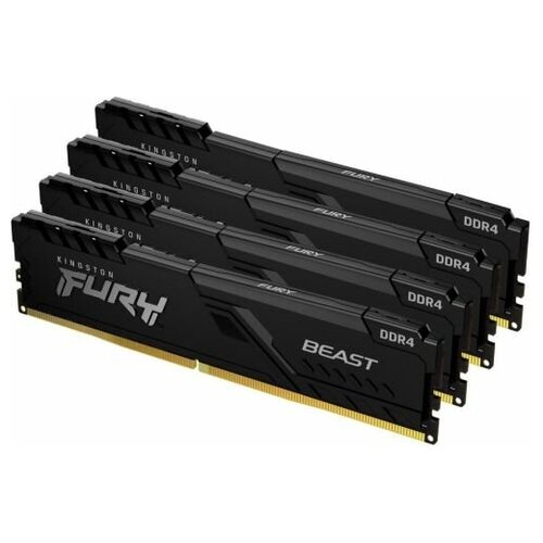 Оперативная память 64Gb DDR4 3600MHz Kingston Fury Beast Black (KF436C18BBK4/64) (4x16Gb KIT)