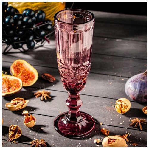 Magistro Бокал для шампанского Magistro «Ла-Манш», 160 мл, цвет розовый