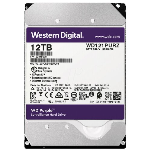 Жесткий диск Western Digital WD Purple 12 ТБ WD121PURZ