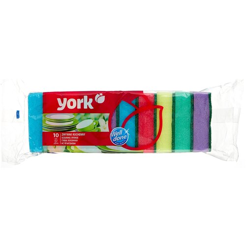 Губки кухонные York, разноцветный, 10 шт., 1 уп.