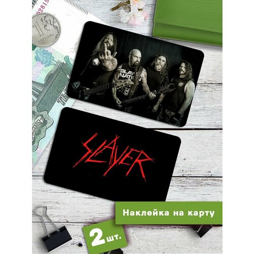 Наклейки на банковскую карту Slayer Стикеры Слейер рок