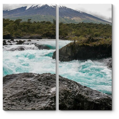 Модульная картина Водопады в чилийском национальном парке 100x100
