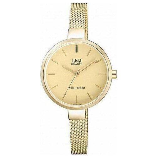 Наручные часы Q&Q женские QA15-010 Гарантия 1 год, золотой, бежевый