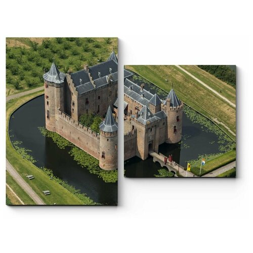 Модульная картина Средневековый замок Мейдерслот в Нидерландах80x60