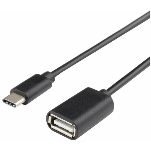 Кабель-переходник Atcom Кабель USB OTG соединительный USB A(F)-Type-C Atcom AT4716 (0.1м) черный (oem)
