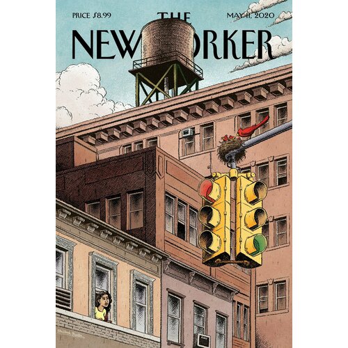 Плакат, постер на бумаге The New Yorker (May 11, 2020). Размер 42 на 60 см