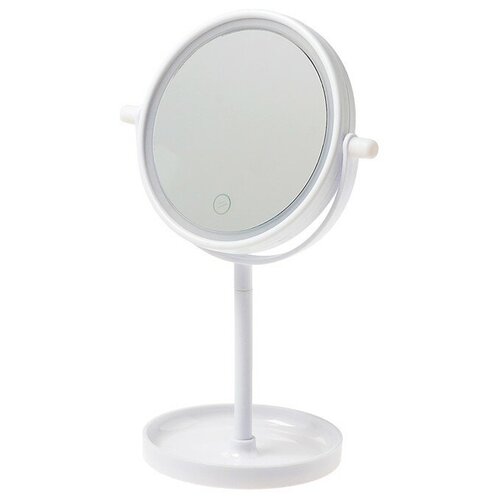 Luazon зеркало косметическое настольное KZ-04 зеркало косметическое настольное KZ-04 с подсветкой, белый