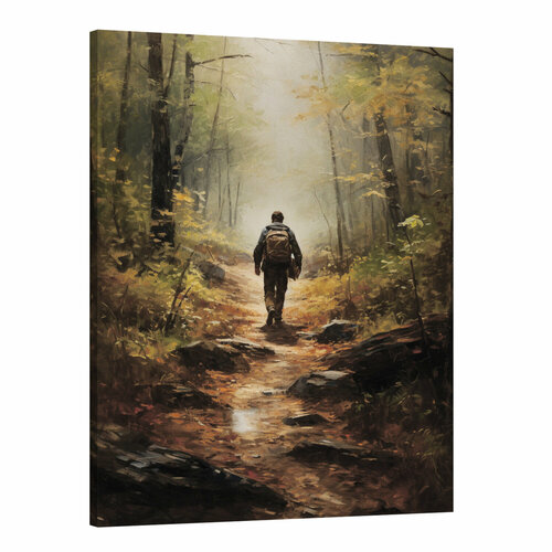 Интерьерная картина 50х70 "По следам лесных животных"