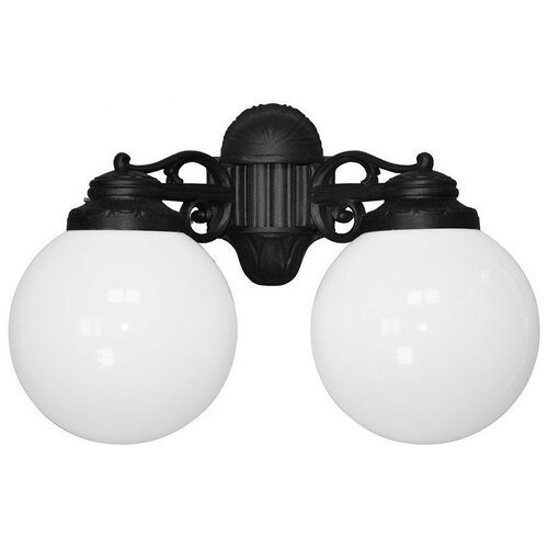 Fumagalli Светильник уличный Globe 250 G25.141.000.AYE27DN, E27, 120 Вт, цвет арматуры: черный, цвет плафона белый