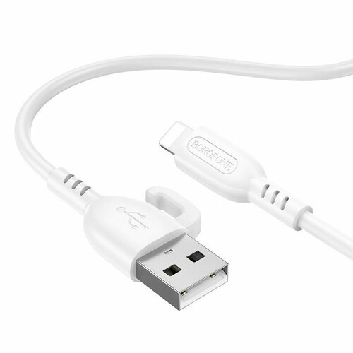 Кабель iPhone Lightning Borofone BX91 (2.4A/1m) белый