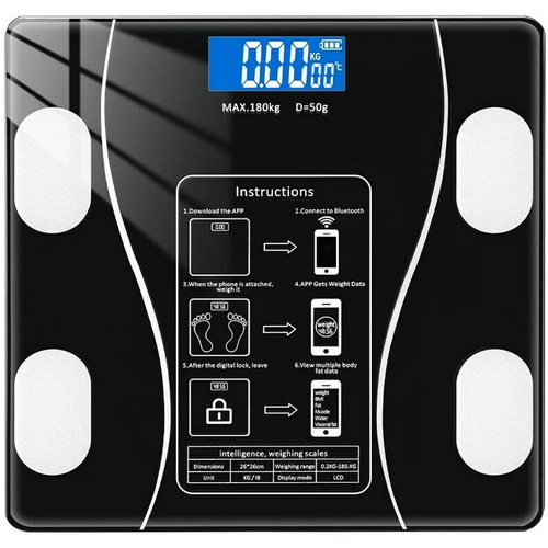 Напольные умные весы с управлением через телефон MGB Body Fat Scale, черный BFS-3