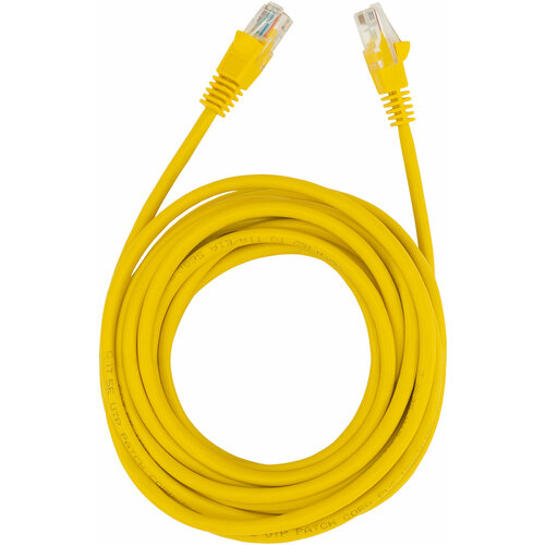 Патч-корд Buro UTP 4 пары cat5E CCA molded 5м желтый RJ-45 m-RJ-45 m