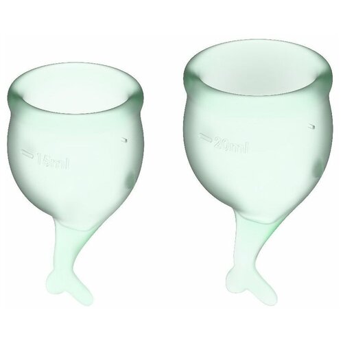 Satisfyer  Менструальные чаши Feel Secure 15 и 20 мл, 2 шт., зеленый