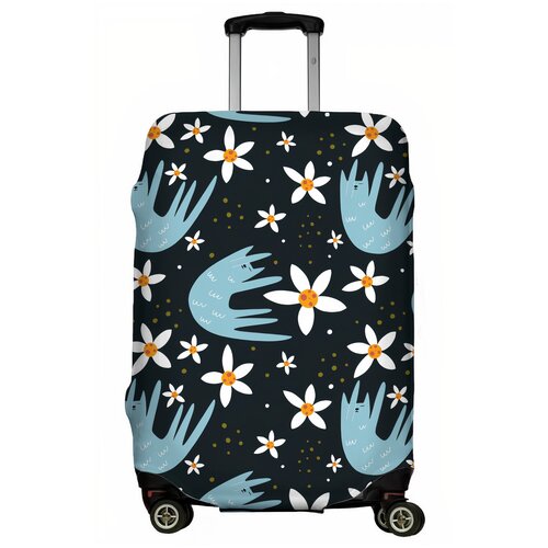 Чехол для чемодана LeJoy, размер S, черный, голубой