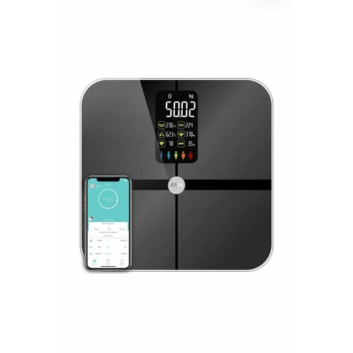 Умные напольные весы Smart Body, с LED дисплеем, смартфон-управление и автораспознование, измерение воды, жира. Bluetooth, до 180 кг