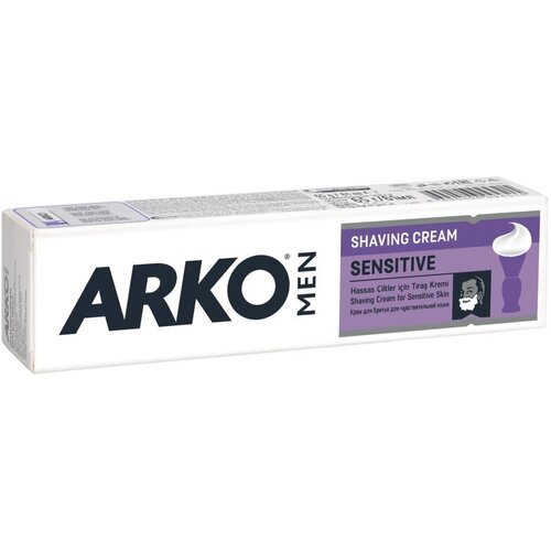 Комплект 7 штук, Крем ARKO MEN для бритья Sensitive 65г