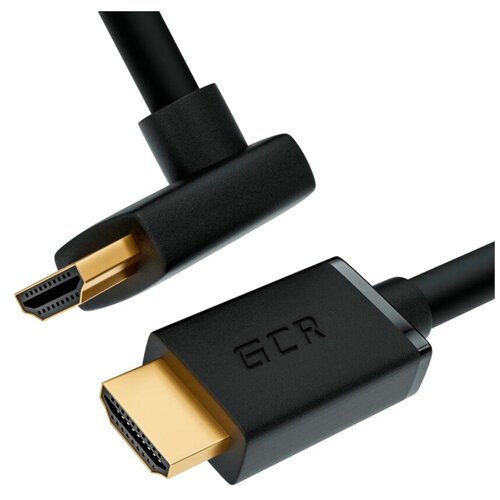 Кабель GCR HDMI - HDMI (верхний угол) (GCR-HMAC4), 3 м, 1 шт., черный