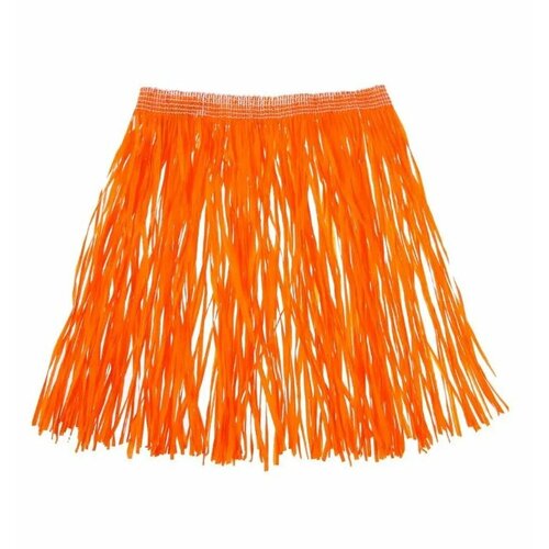 Гавайская юбка Длинная 60 см, цвет Оранжевый