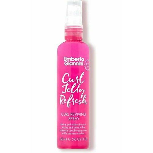 Umberto Giannini, Спрей для кудрявых волос, Curl Jelly Refresh, спрей для увлажнения и освежения локонов, KGM, КГМ, Curl reviving spray, 150 мл