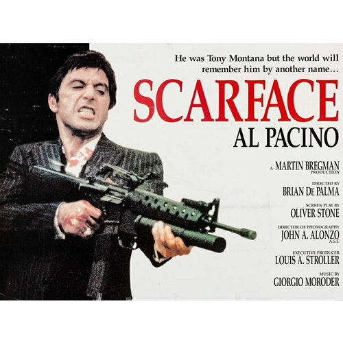 Плакат, постер на бумаге Scarface/Лицо со шрамом/винтажный/ретро. Размер 30 х 42 см