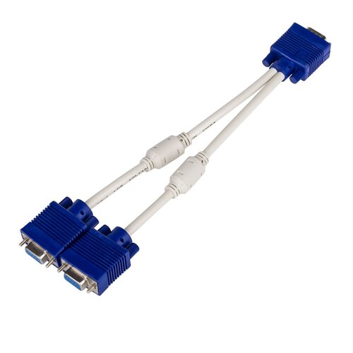 Кабель Atcom VGA - 2хVGA (AT0800), 0.1 м, синий