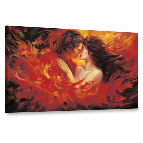 Интерьерная картина 100х60 "Пламя любви"