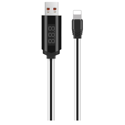 USB дата кабель Lightning, HOCO, U29, с дисплеем, черный