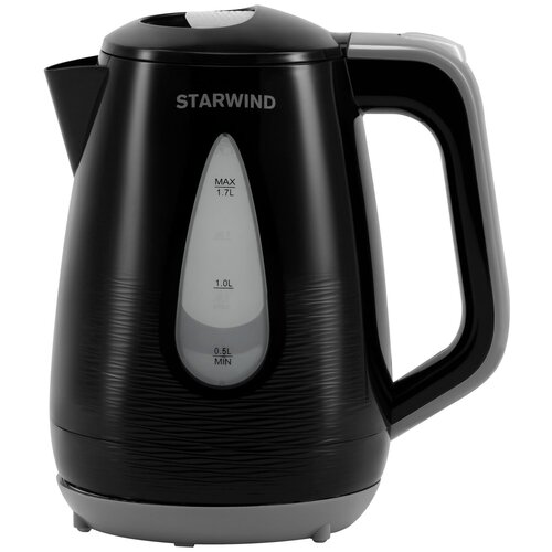 Чайник электрический Starwind SKP2316 1.7л. 2200Вт черный/серый корпус: пластик