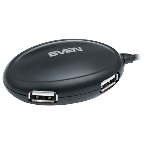 USB-концентратор  SVEN HB-401, разъемов: 4, 120 см, черный