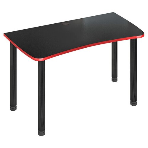 Мэрдэс компьютерный стол Домино Lite СКЛ-Софт МОЧ, ШхГхВ: 140х75х77 см, цвет: черный/красный