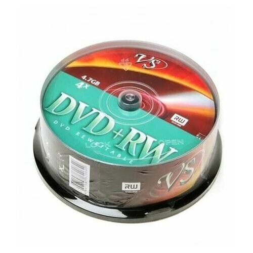 Компакт-диск DVD+RW 25штук 4,7Gb 4x Cake Box (12605)