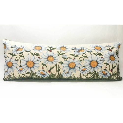 Декоративная подушка из гобелена 35х90 (+-3см) на молнии, с рисунком Цветы
